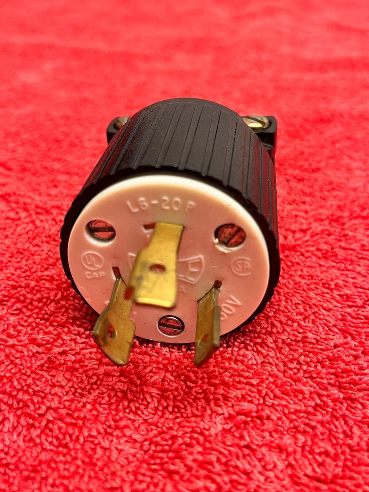 20 Amp 250 Volt Locking Plug L6-20P NEW 20 amp Generator RV Plug Eagle ...