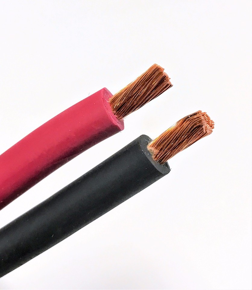Welding Cable Red Black 8 AWG GAUGE COPPER WIRE BATTERY SOLAR LEADS ...