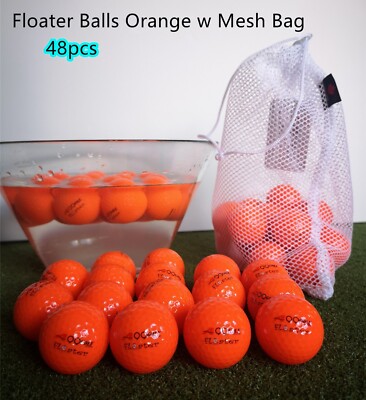 A99 Golf Floating Ball Floater Balls Float Water Range 48pcs New Orange ...