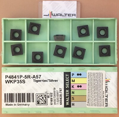 10pc WALTER P4841P-5R-A57 Carbide Drilling Inserts: Grade WKP35S🎯 ...