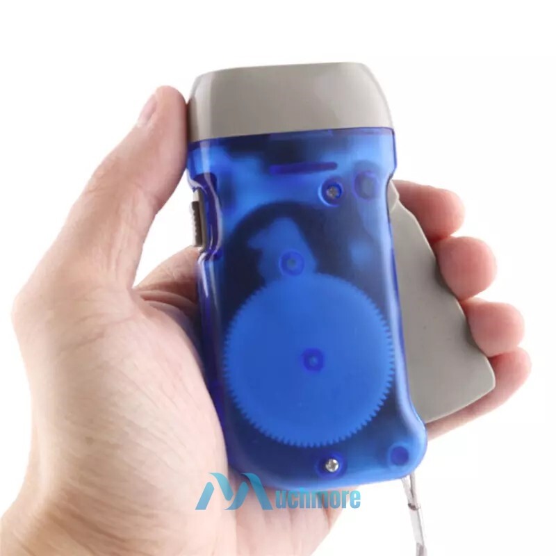 4Pcs 3-LED Dynamo Hand Crank Flashlight Emergency Camping Hiking Wind ...