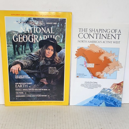 August 1985 National Geographic Magazine with Shaping of a Continent ...