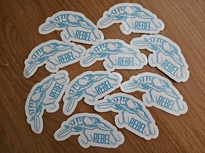 (10) REBEL Fishing Lures Crawfish Sticker / Decals - Lot of 10 FREE ...