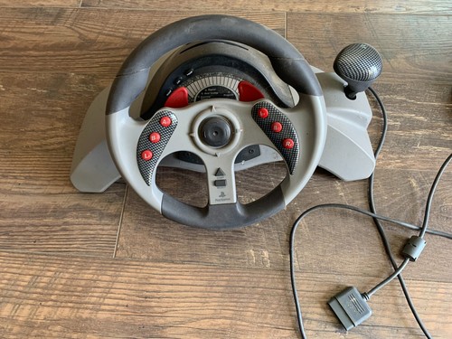 Playstation Mad Catz MC2 Racing Steering Wheel with Pedals Controller ...