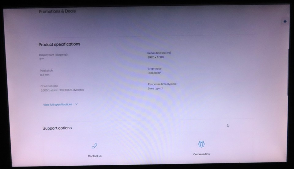 HP 2711X 27"LCD Widescreen LED Display Monitor w/adapter Wall / Arm ...