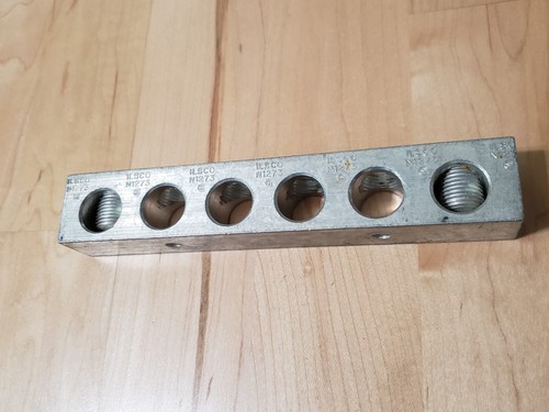 (QTY:1) ILSCO N1273 Position 350MCM-6 Terminal Block 6 Connectors AL9CU ...