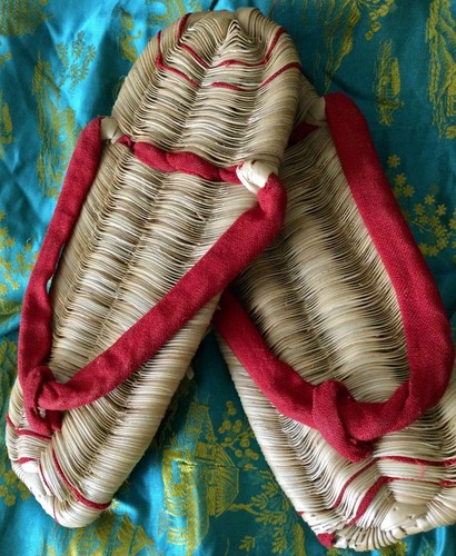 Japanese Traditional Samurai Bushi Rice straw Sandal Cosplay Costume Sz ...