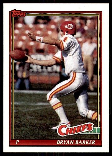 1991 Topps Bryan Barker Rookie Kansas City Chiefs #151 | eBay