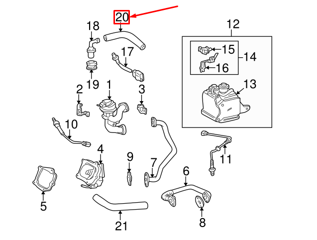 LEXUS ES XV20 PCV-Schlauch 1226120011 12261-20011 NEUES ECHTES | eBay