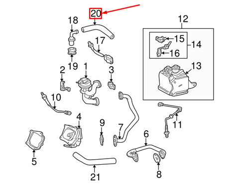 LEXUS ES XV20 PCV Hose 1226120011 12261-20011 NEW GENUINE | eBay