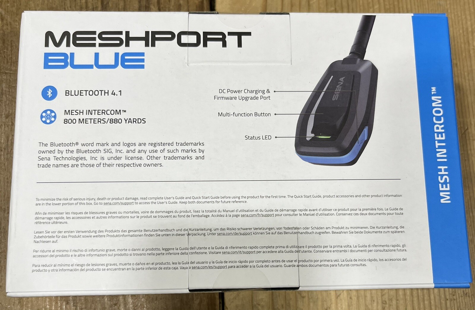 Sena MP-02 Industrial Bluetooth to Mesh Intercom Adapter MeshPort Blue ...