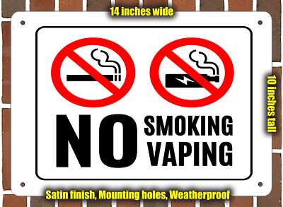 Metal Sign - No Smoking or Vaping | eBay