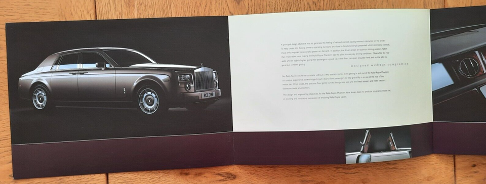 ROLLS ROYCE PHANTOM car sales brochure from the UK. Rare 2002 / 2003 ...