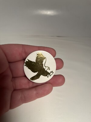 Vntg POG 1990s Bald Eagle America Mascot Foil Gold Cap Milk Bottle Top ...