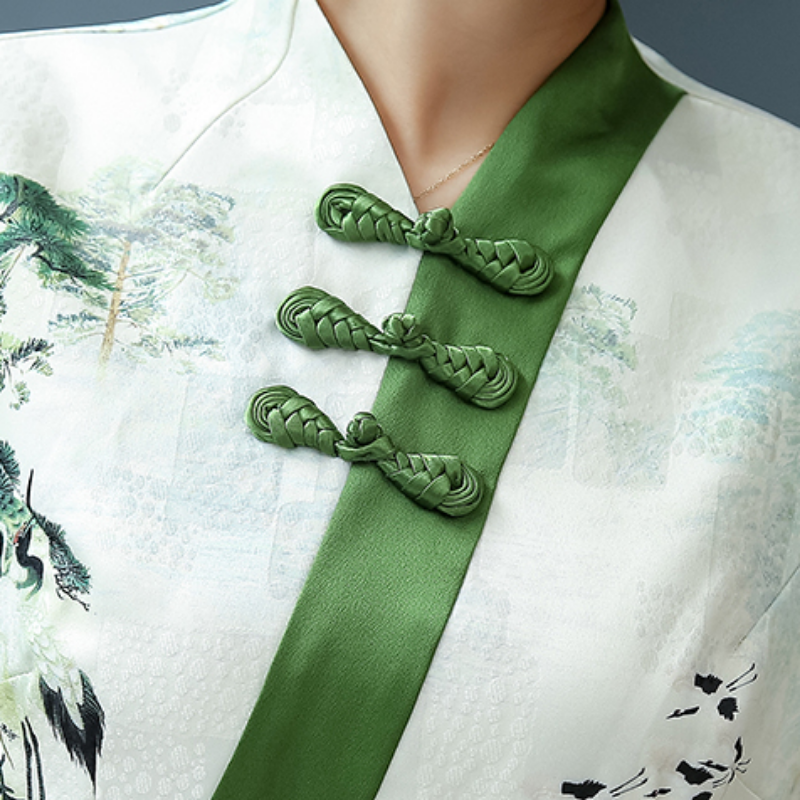 Lady Side Slit Long Cheongsam Dress Bodycon Floral Fit Qipao Chinese ...