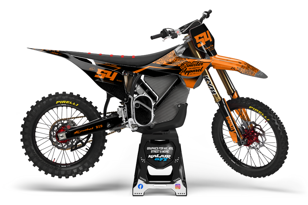 Orange Dirt Bike Graphics