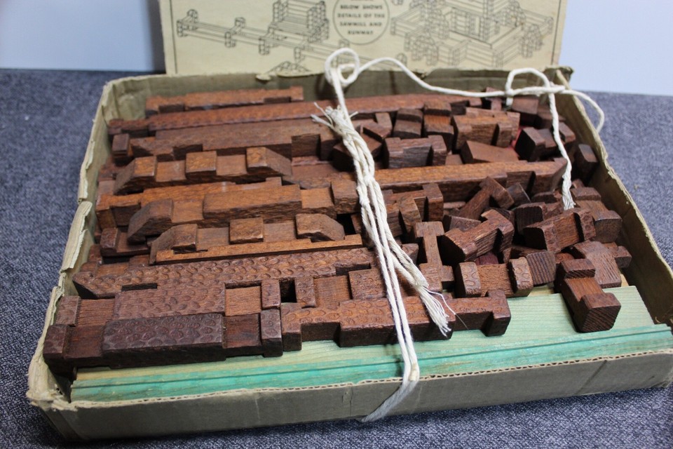 Vintage 1950’s AMERICAN LOGS By Halsam Building Log | eBay