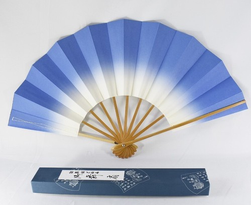 Kyoto Mai-ogi (a fan for Japanese traditional dance) Blue and White ...