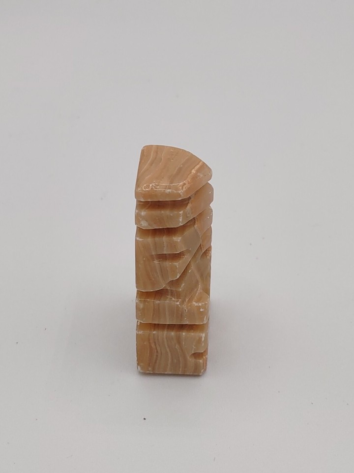 Yellow White Marble / Onyx Aztec Stone Bishop Replacement Chess Piece ...