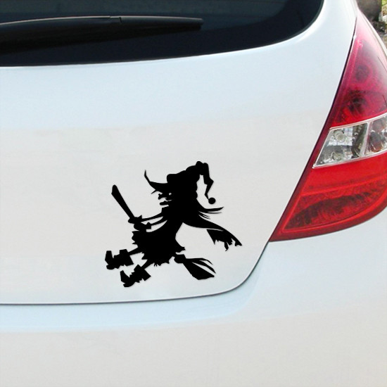 Spooky Witch Car Sticker Decal Window Bumper Camper Girl Car Vinyl ...