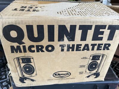 Klipsch Quintet Micro Theater 2.0 - Black - Two Speakers - New / Sealed ...