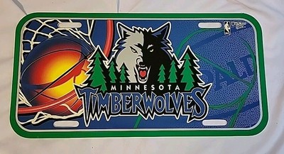 Minnesota Timberwolves with Ball Plastic License Plate | eBay