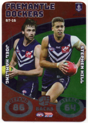 2018 AFL TEAMCOACH BATTLE TEAMS CARD - BT-16 BACKS (FREMANTLE) | eBay ...