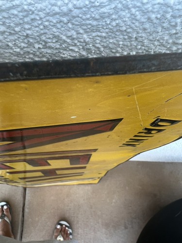 VTG Drink NEHI Bev Soda TinMetal Embossed Ad Sign 43”x 17”Donaldson Art ...