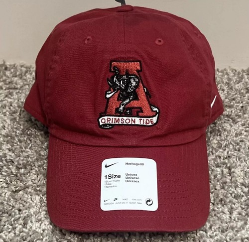 Nike Alabama Crimson Tide Heritage86 Red Retro Adjustable Strapback Cap ...