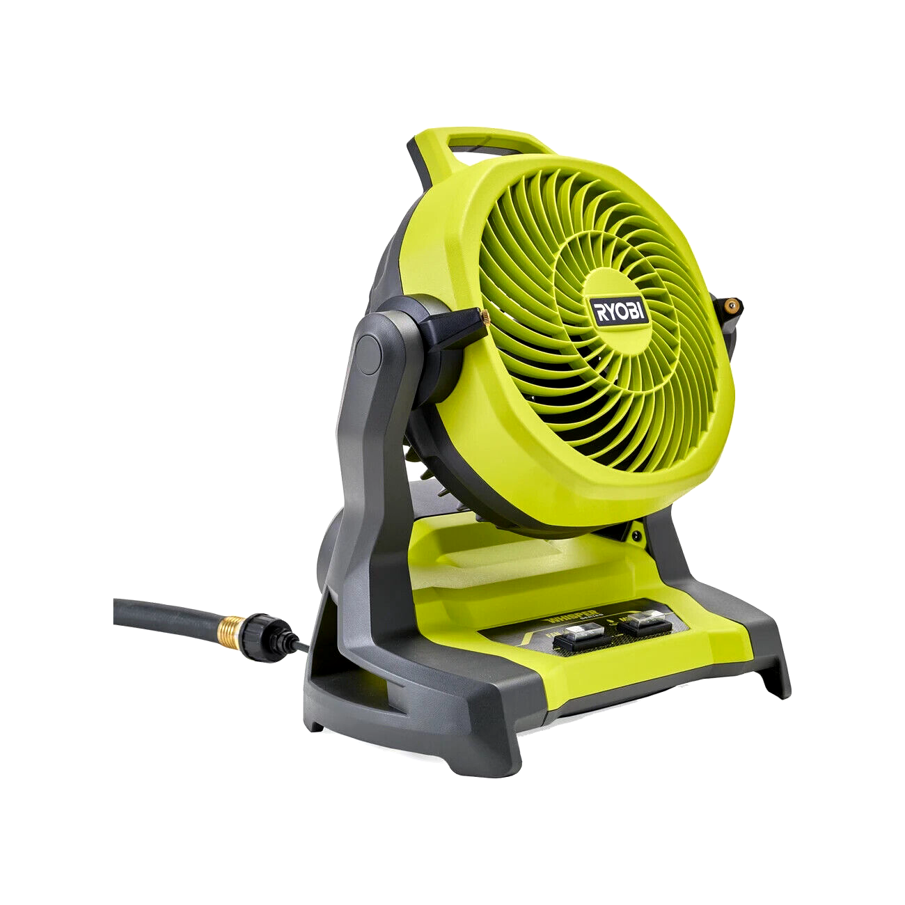 Ryobi One+ 18V Portable Fan 2 Misting Levels Works With Garden Hose ...