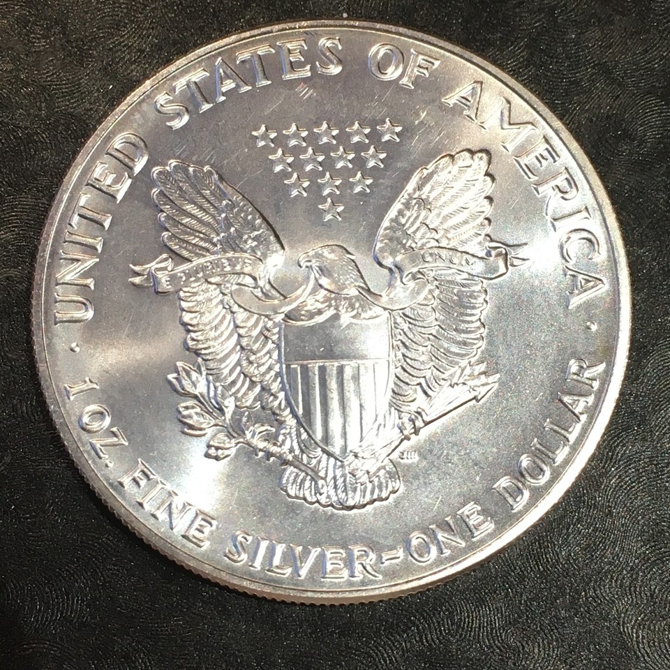 1990 Uncirculated American Silver Eagle US Mint Issue 1oz Pure Silver # ...