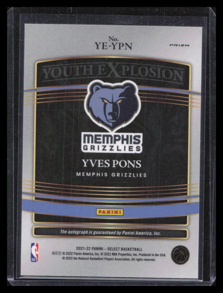 2021-22 Panini Select #YE-YPN Yves Pons Youth Explosion Signatures | eBay