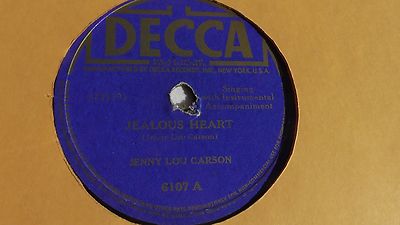 Jenny Lou Carson - 78rpm single 10-inch - DECCA #6107 | eBay