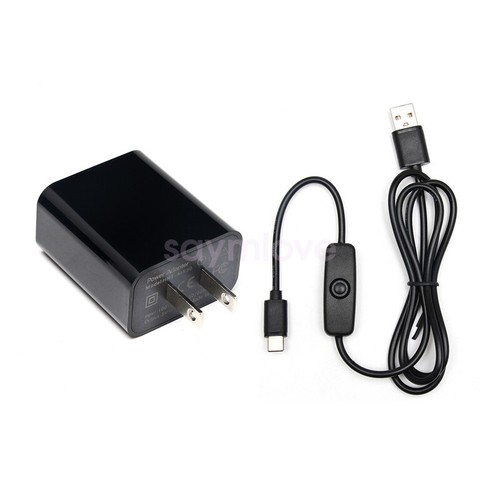 New USB Type-C POWER SUPPLY ADAPTER CHARGER FOR RASPBERRY PI 4 Model B ...