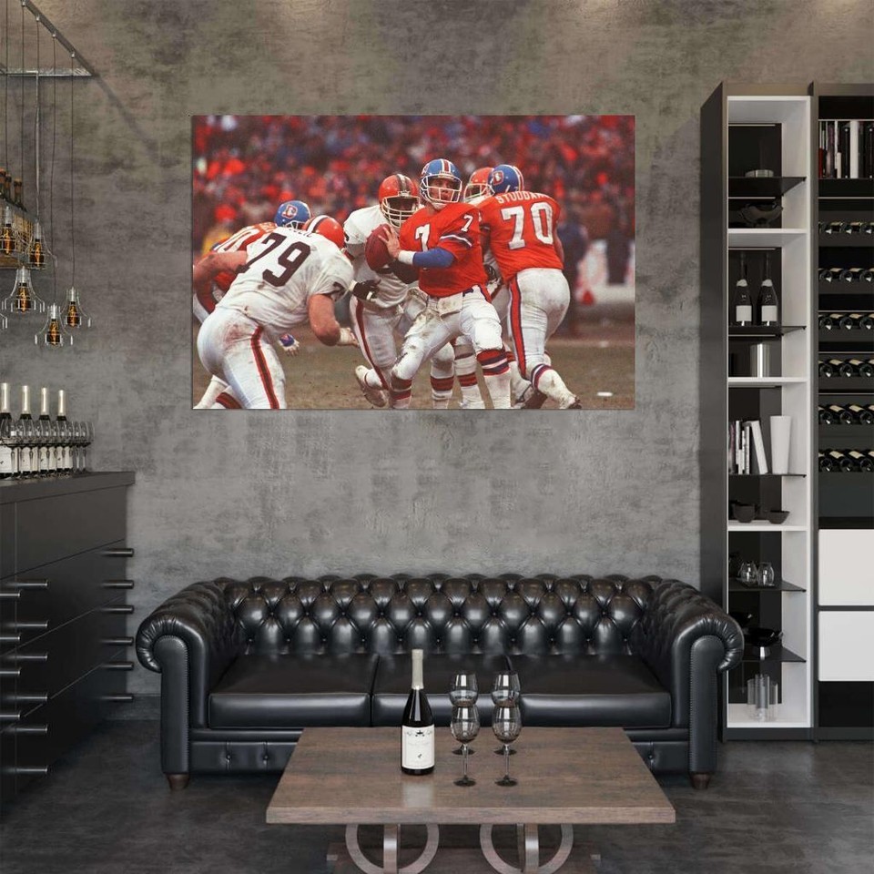 525274 JOHN ELWAY THE DRIVE FOOTBALL 24x18 WALL PRINT POSTER | eBay