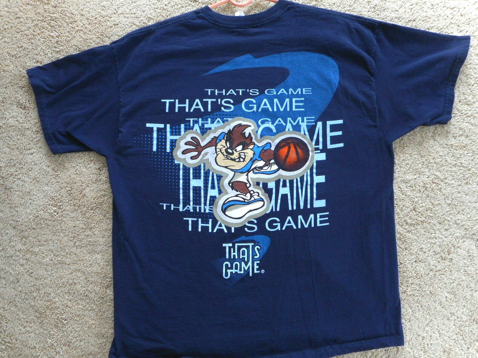 Looney tunes Taz Tasmanian Devil T shirt Blue XL Bask… - Gem