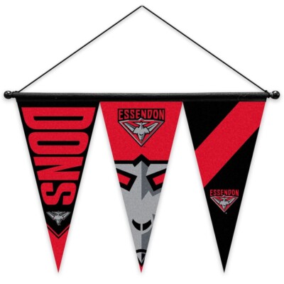 Essendon Bombers AFL Multi Pennant Wall Hanger Flag Bunting | eBay ...