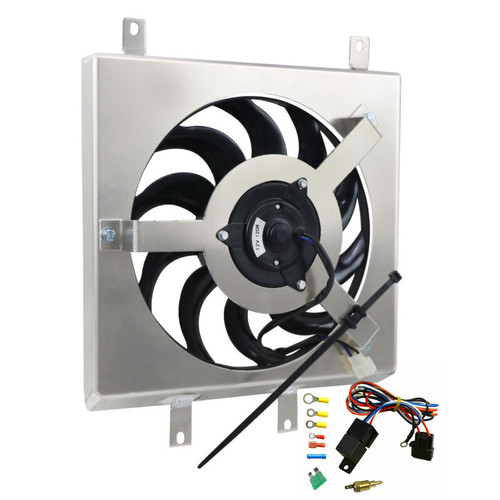 Aluminum Radiator Shroud Fan+Relay kit For 1991-2002 Honda DEL Civic ...