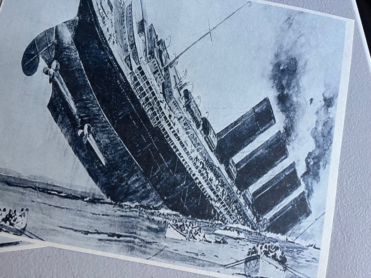Lusitania Sinking Drawing