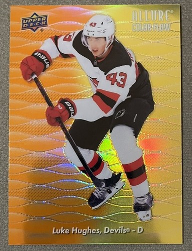 Luke Hughes 2023-24 Upper Deck Allure Color Flow Orange Yellow SP ...