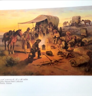 Charlie Dye "LIAR'S HOUR" Cowboy Camp-Western Art Print 8x11 | eBay