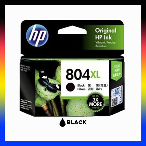 1x HP Genuine 804 XL Black Only Value Ink for Envy 6220/6222/7120/7820 ...
