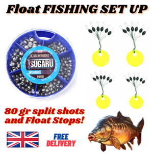 Fishing Split Shots 6 Way Weights Leads AAA + FISHING FLOAT STOPS - UK ...