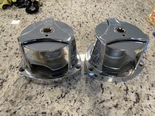 Pair Of Large Lewmar England Chrome Marine Winch Sailboat Winches | eBay