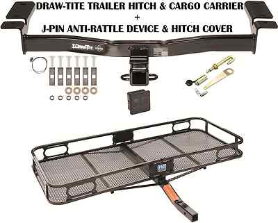 2007-2014 FORD EDGE TRAILER HITCH + CARGO BASKET CARRIER + SILENT PIN ...