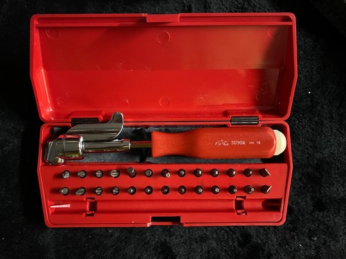 MAC Tools Right Angle Screwdriver Set w/ Case D90A Hex Bit Magnetic USA ...