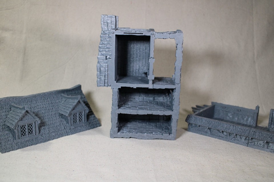 Tabletop Terrain Prison Barracks Guard House Dnd RPG wargame skirmish ...
