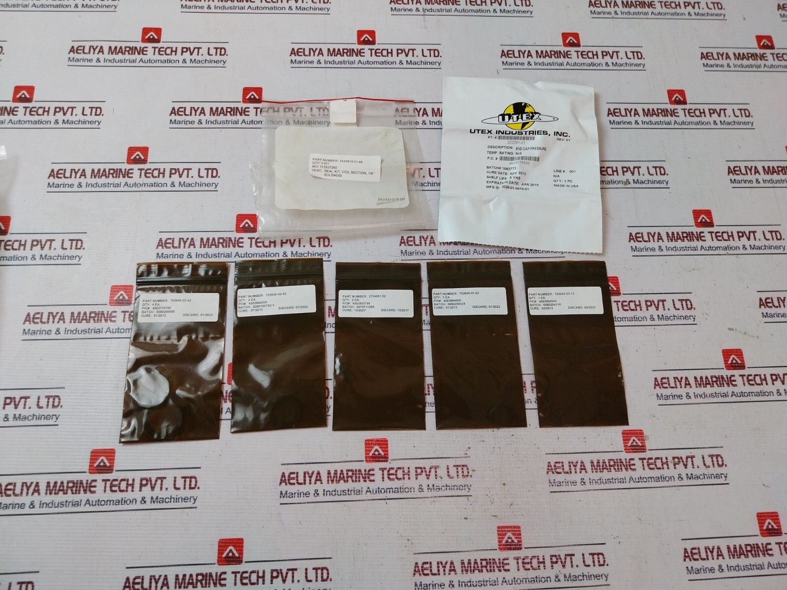 Utex 222261-01 1/8” Solenoid Coil Section Seal Kit 2020810-01-88 Rev ...