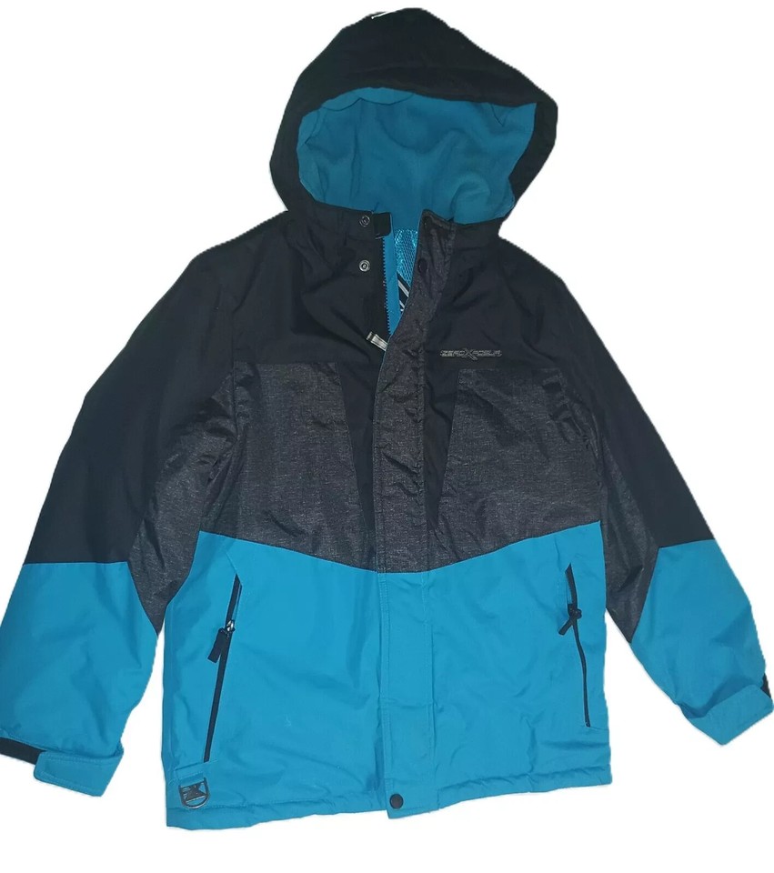 ZeroXposur Jacket Boys Outdoors Parka Hooded Coat Full Zip Blue Size 10 ...