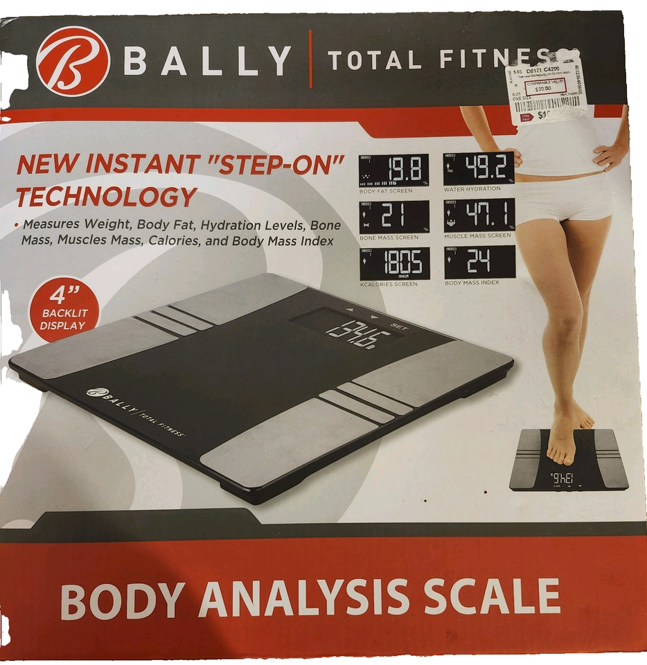 Bally Total Fitness Body Analysis Scale (Weight, Body Fat, Hydration ...